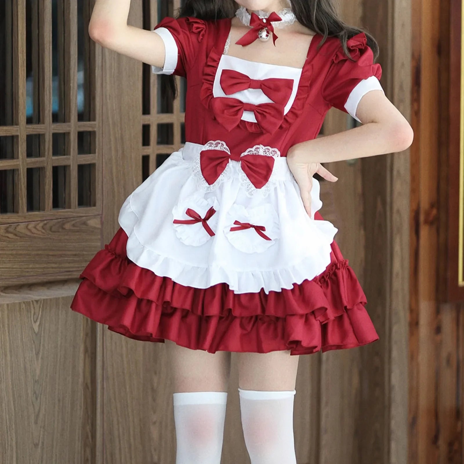 Elegant Cute Kawaii Lolita Maid Uniform Set Japanese Harajuku Y2k Cosp ...